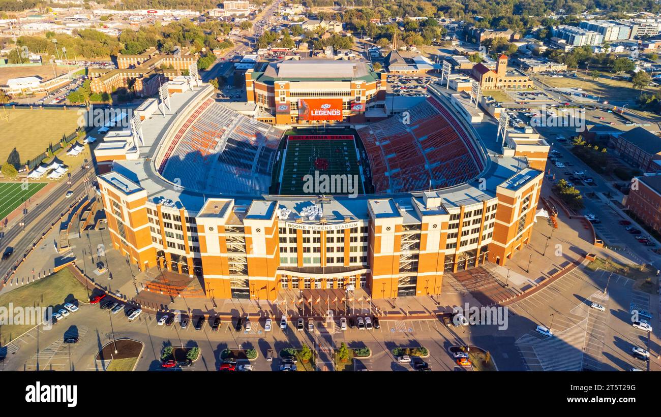 Stillwater, OK - November 3, 2023: Boone Pickens Stadium is home to the ...