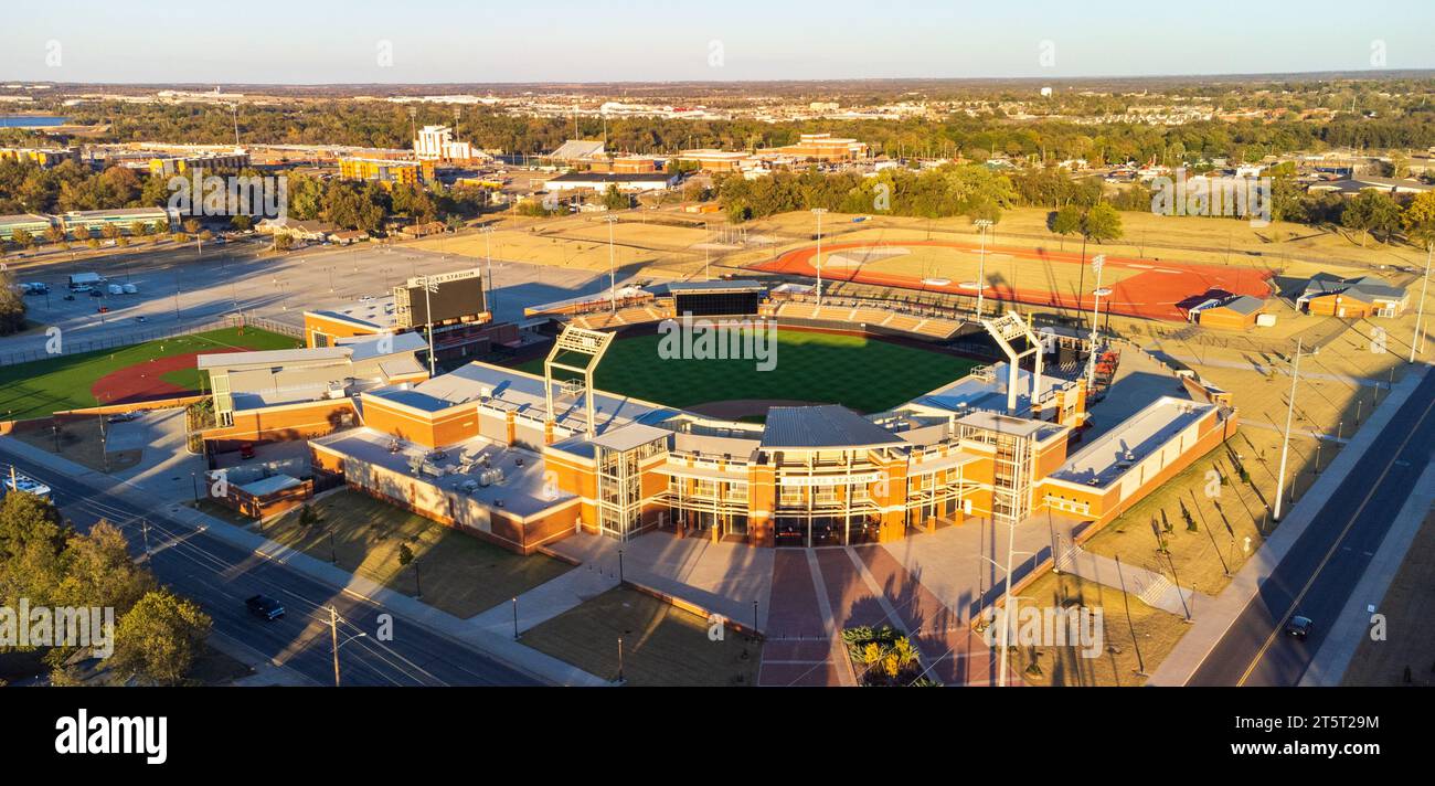 Stillwater, OK - November 3, 2023: O'Brate Stadium is the home field of ...