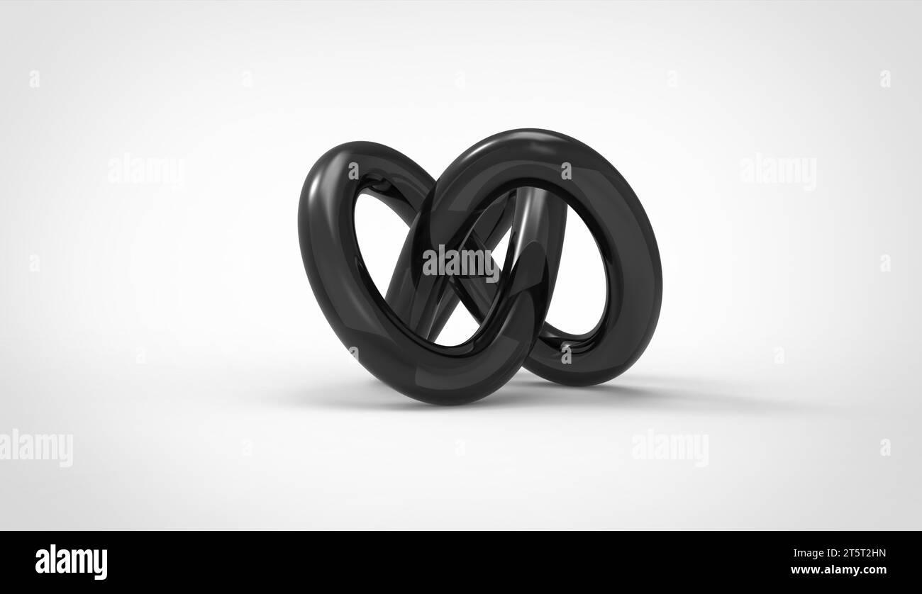 3D torus knot in gray background, computer generated images Stock Photo ...