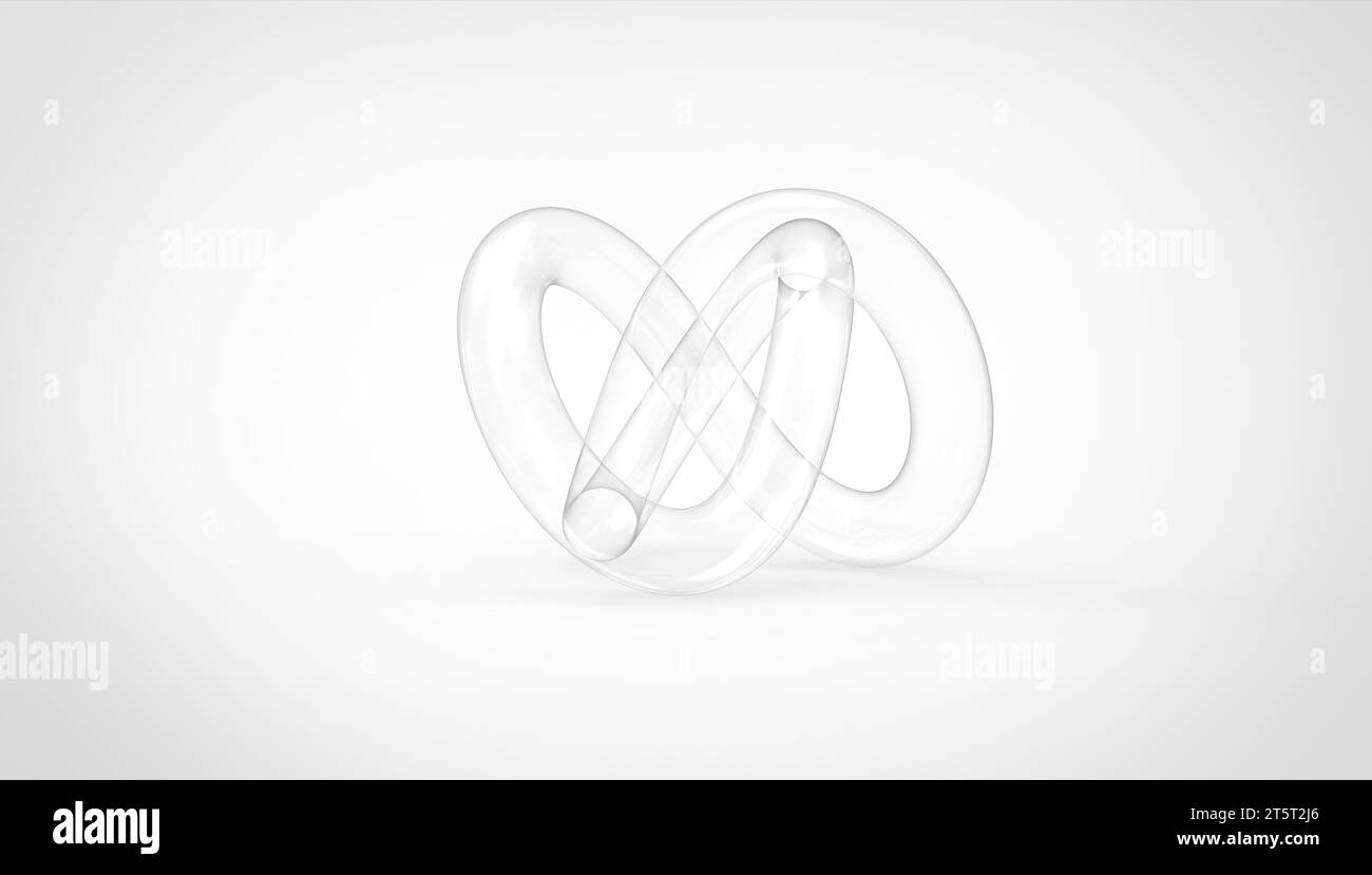 3D torus knot in gray background, computer generated images Stock Photo ...