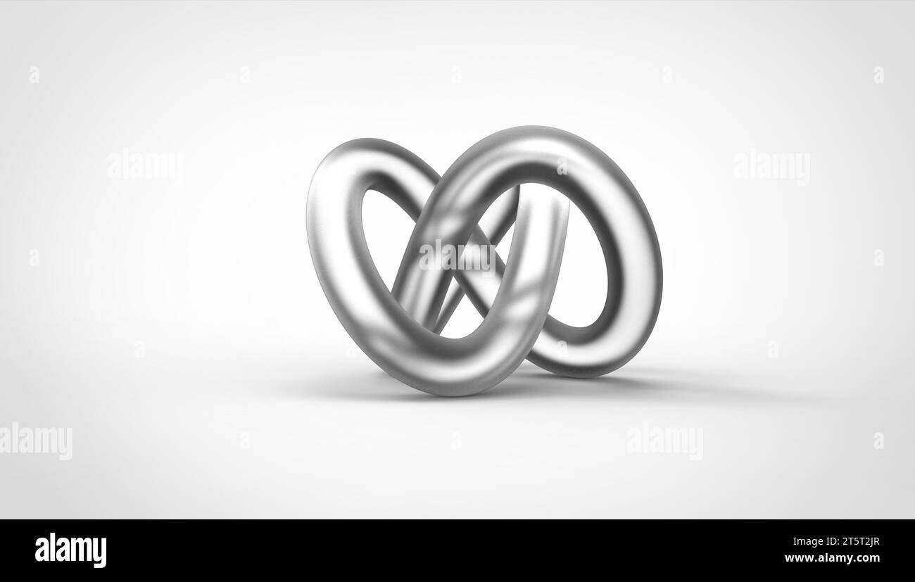 3D torus knot in gray background, computer generated images Stock Photo ...