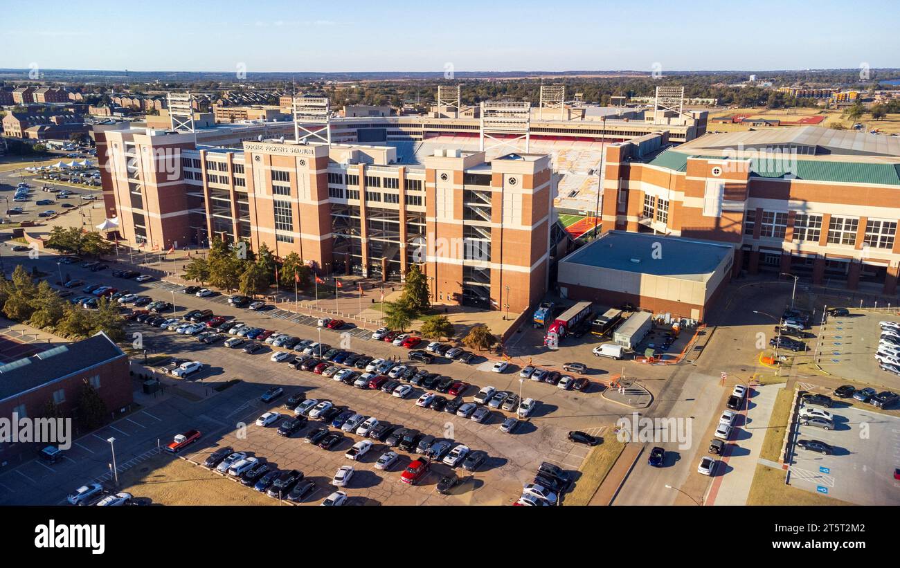 Stillwater, OK - November 3, 2023: Boone Pickens Stadium is home to the ...