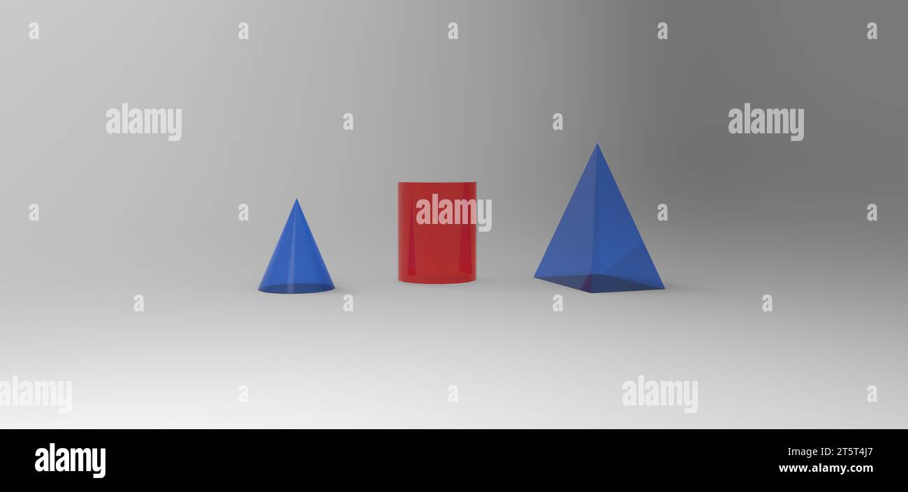 geometric solid structure rendering in a gray background, computer ...