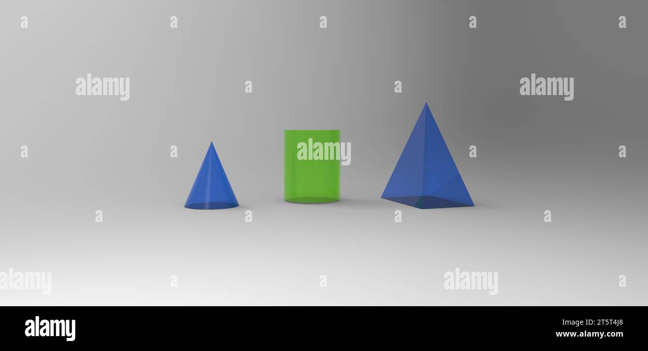 geometric solid structure rendering in a gray background, computer ...