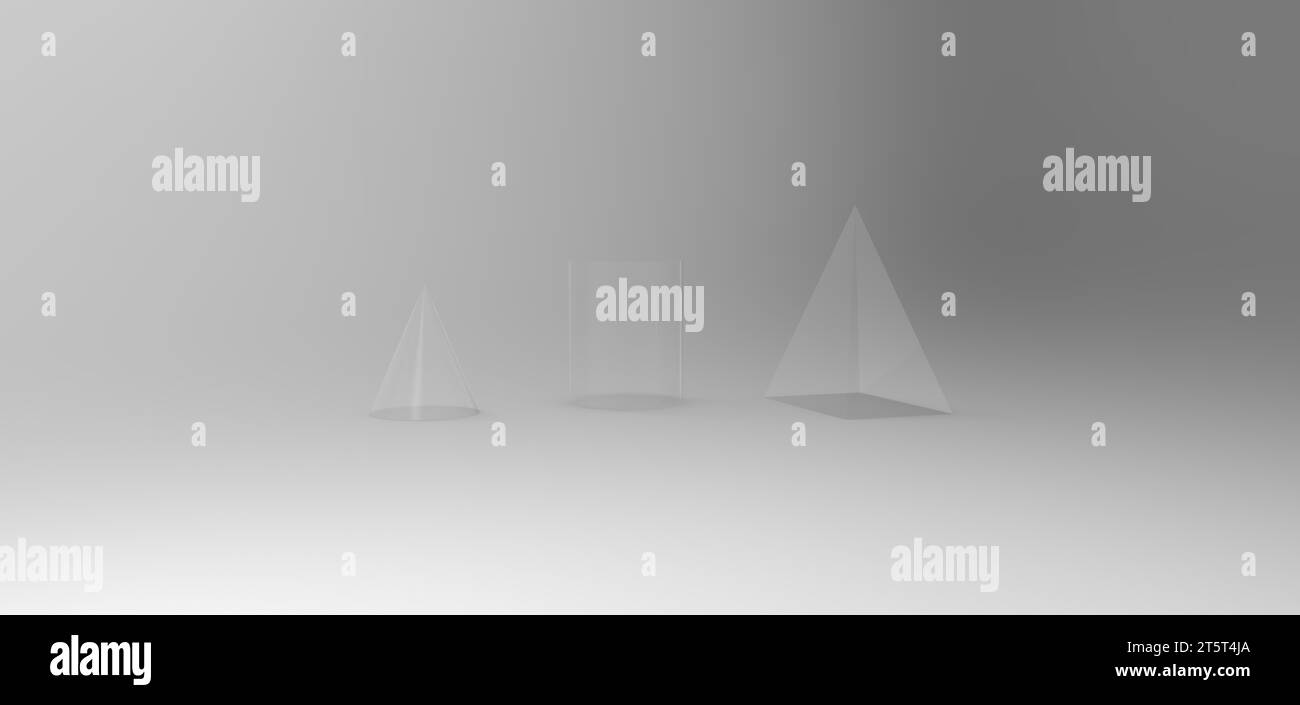 geometric solid structure rendering in a gray background, computer ...
