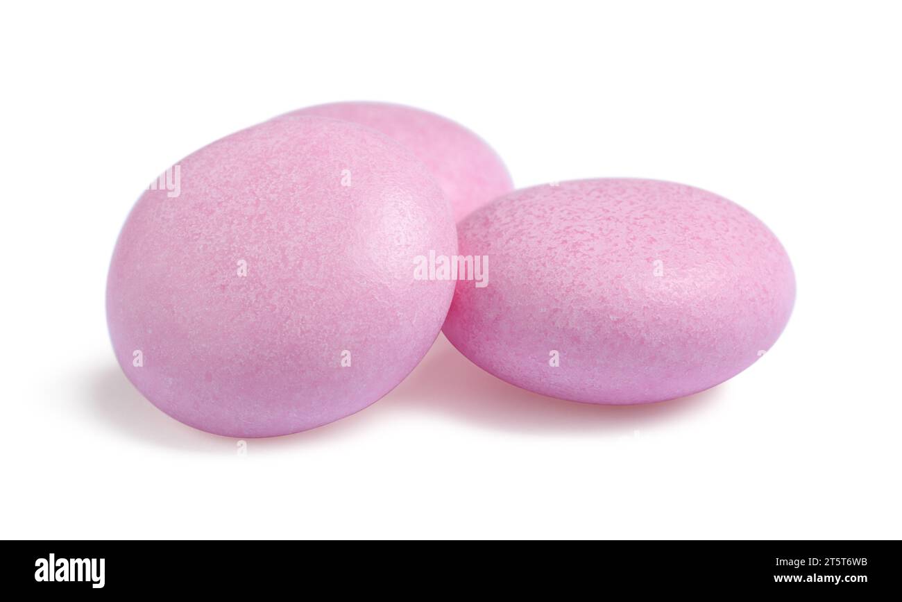 Tasty pink bubble gums isolated on white Stock Photo - Alamy