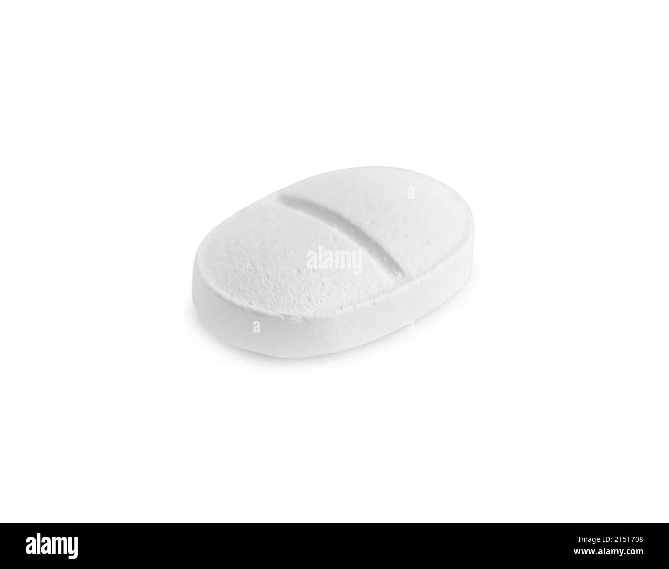 One pill on white background. Medicinal treatment Stock Photo - Alamy