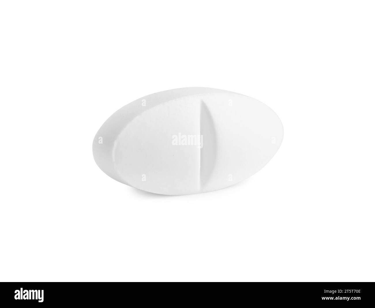 One pill on white background. Medicinal treatment Stock Photo - Alamy