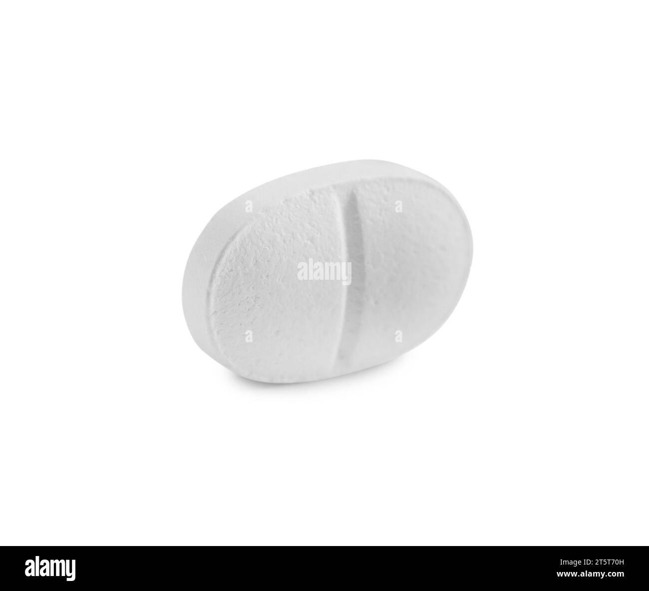 One pill on white background. Medicinal treatment Stock Photo - Alamy