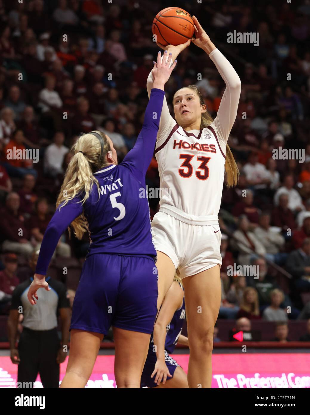 Blacksburg, Virginia, USA. 6th Nov, 2023. Virginia Tech Hokies center ...