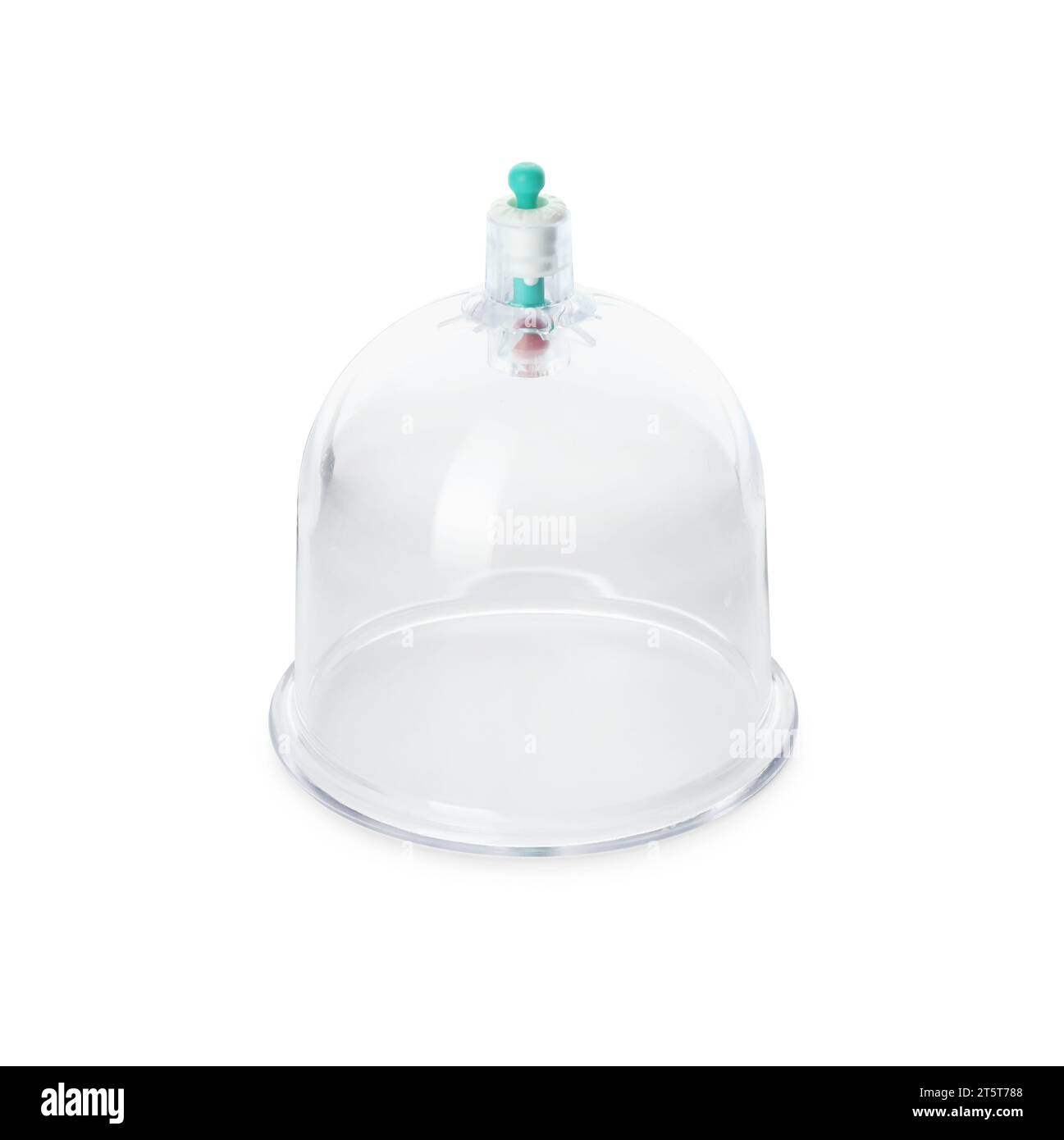 One plastic cup isolated on white. Cupping therapy Stock Photo - Alamy