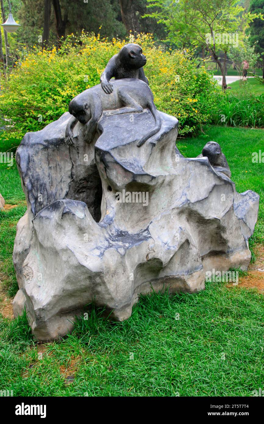 Carved stone monkey hi-res stock photography and images - Alamy
