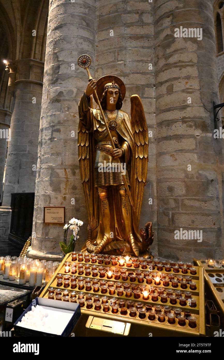 Statue of Saint Michael inside the Cathedral of St. Michael and St ...
