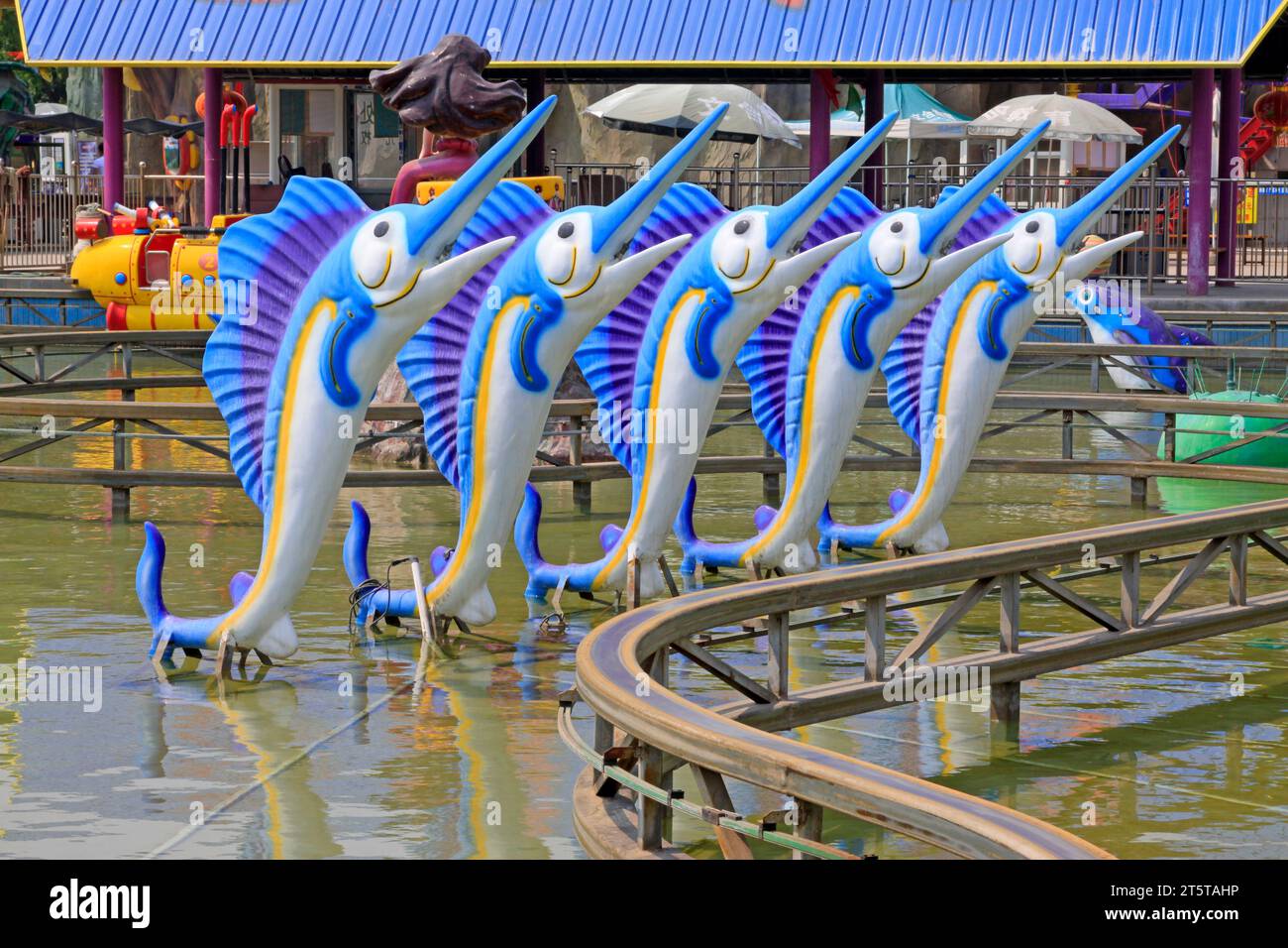 dolphins and orbital in a playground, closeup of photo Stock Photo - Alamy
