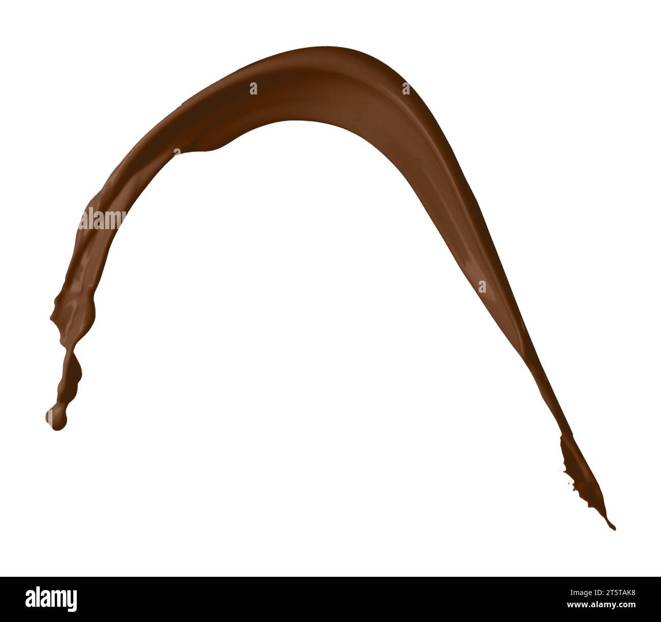One chocolate color splash on white background Stock Photo - Alamy
