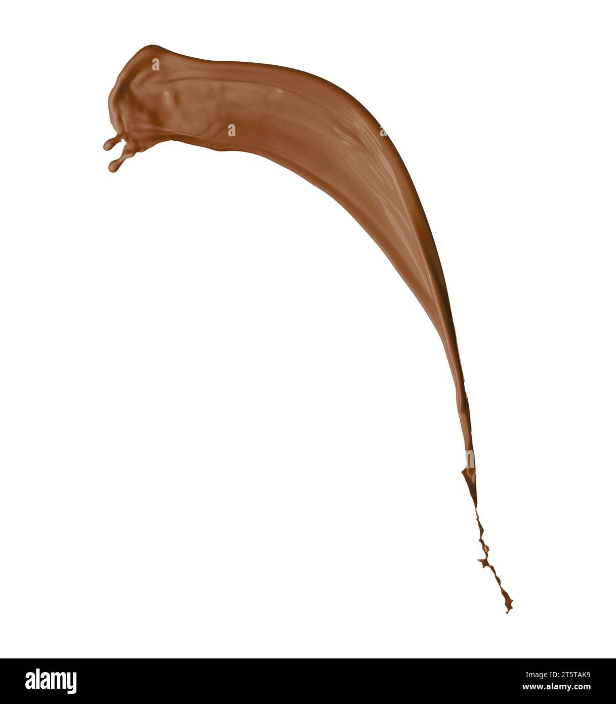 One chocolate color splash on white background Stock Photo - Alamy