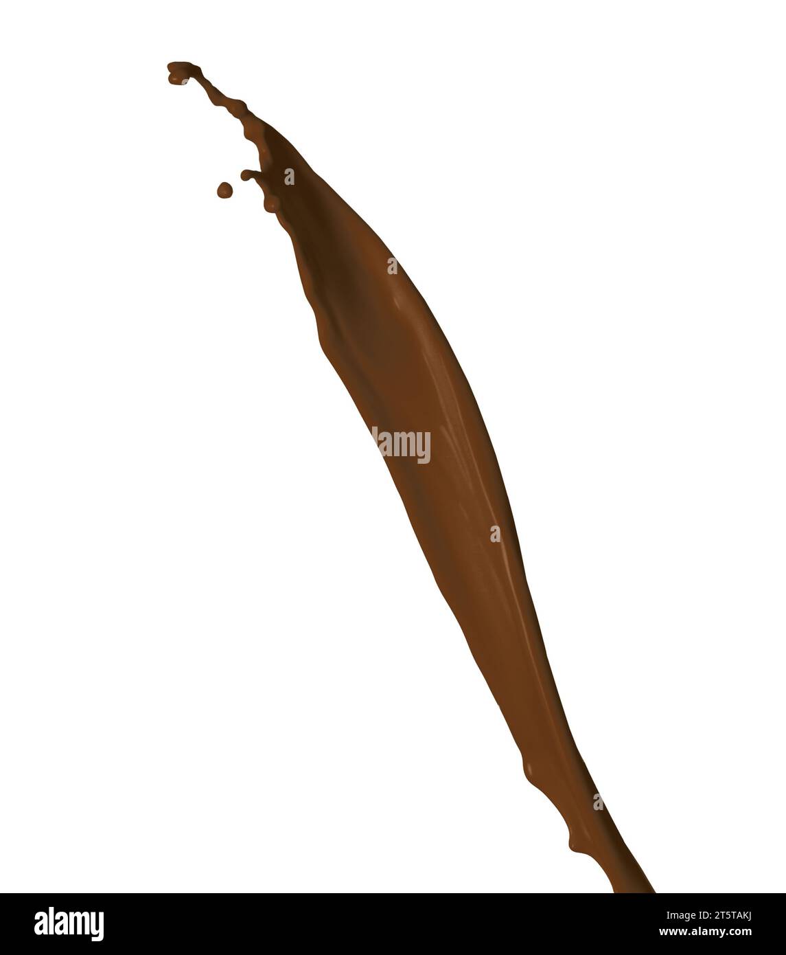 One chocolate color splash on white background Stock Photo - Alamy