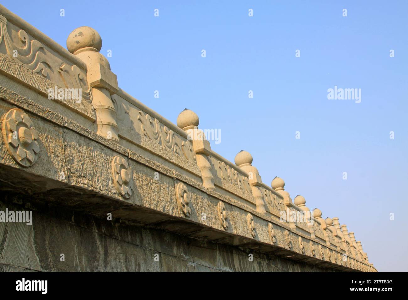 Stone bridge and rail, closeup of photo Stock Photo - Alamy
