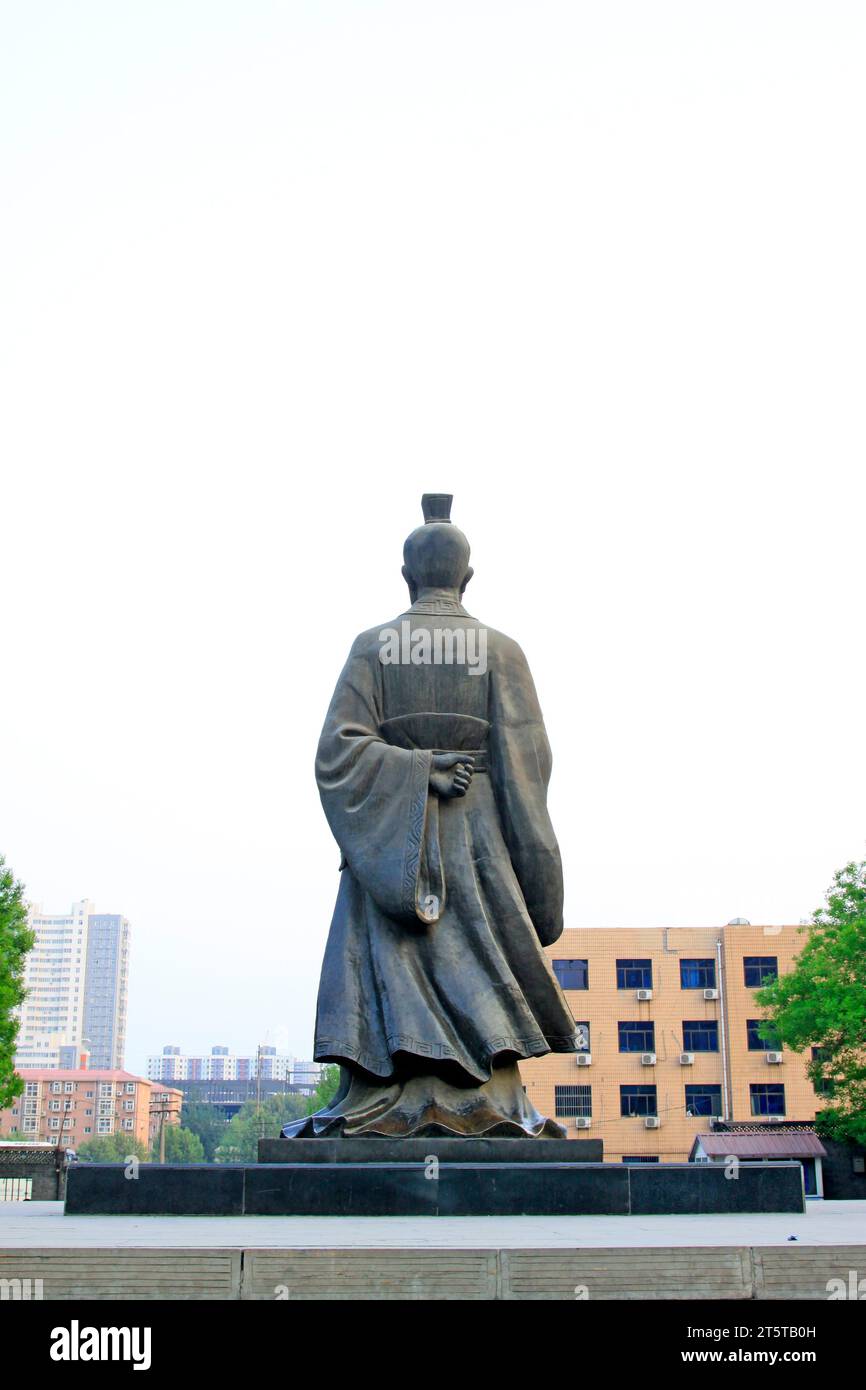ancient Chinese characters statue in the park, closeup of photo Stock ...