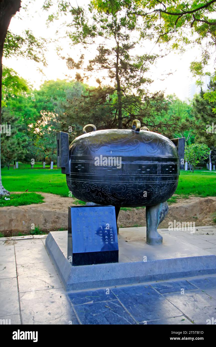 Traditional Chinese bronze ritual vessels, closeup of photo Stock Photo ...