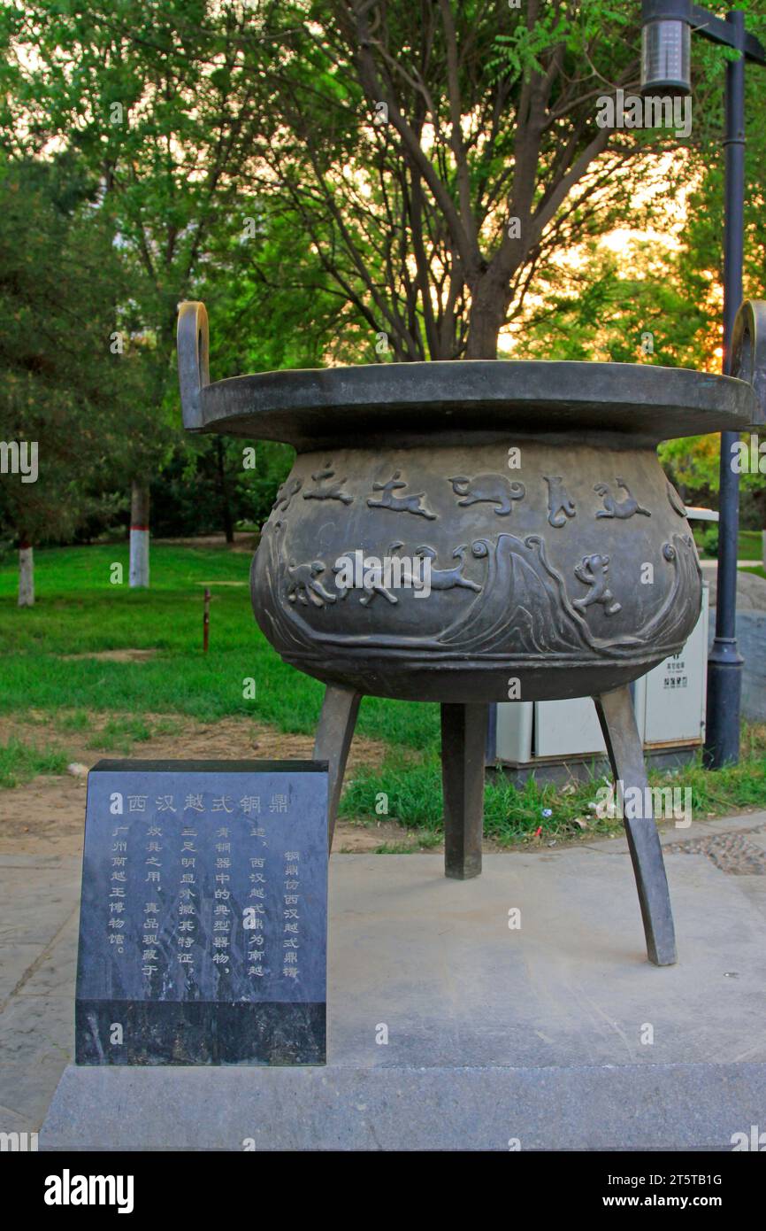 Traditional Chinese bronze ritual vessels, closeup of photo Stock Photo ...