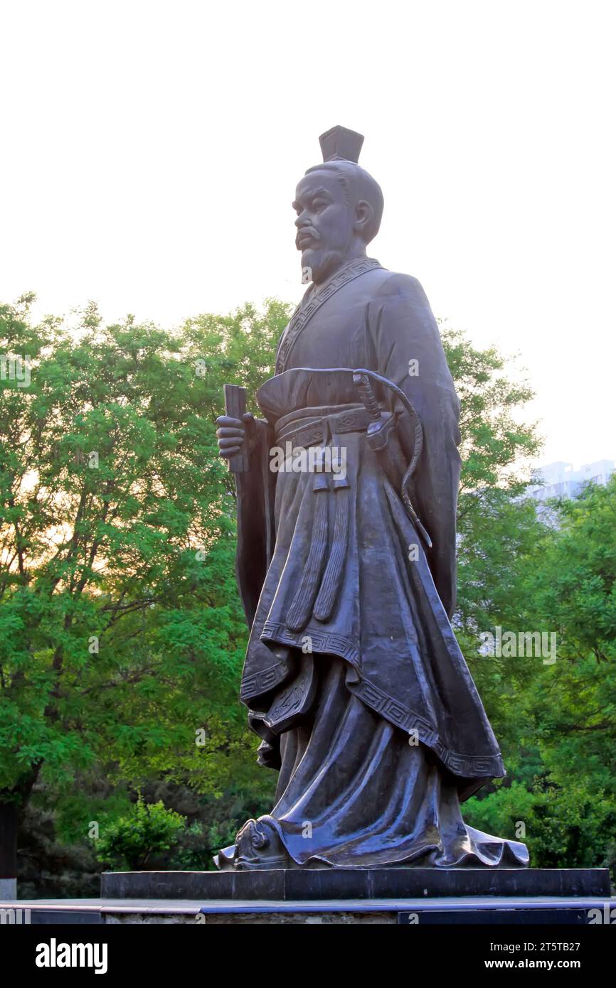ancient Chinese characters statue in the park, closeup of photo Stock ...