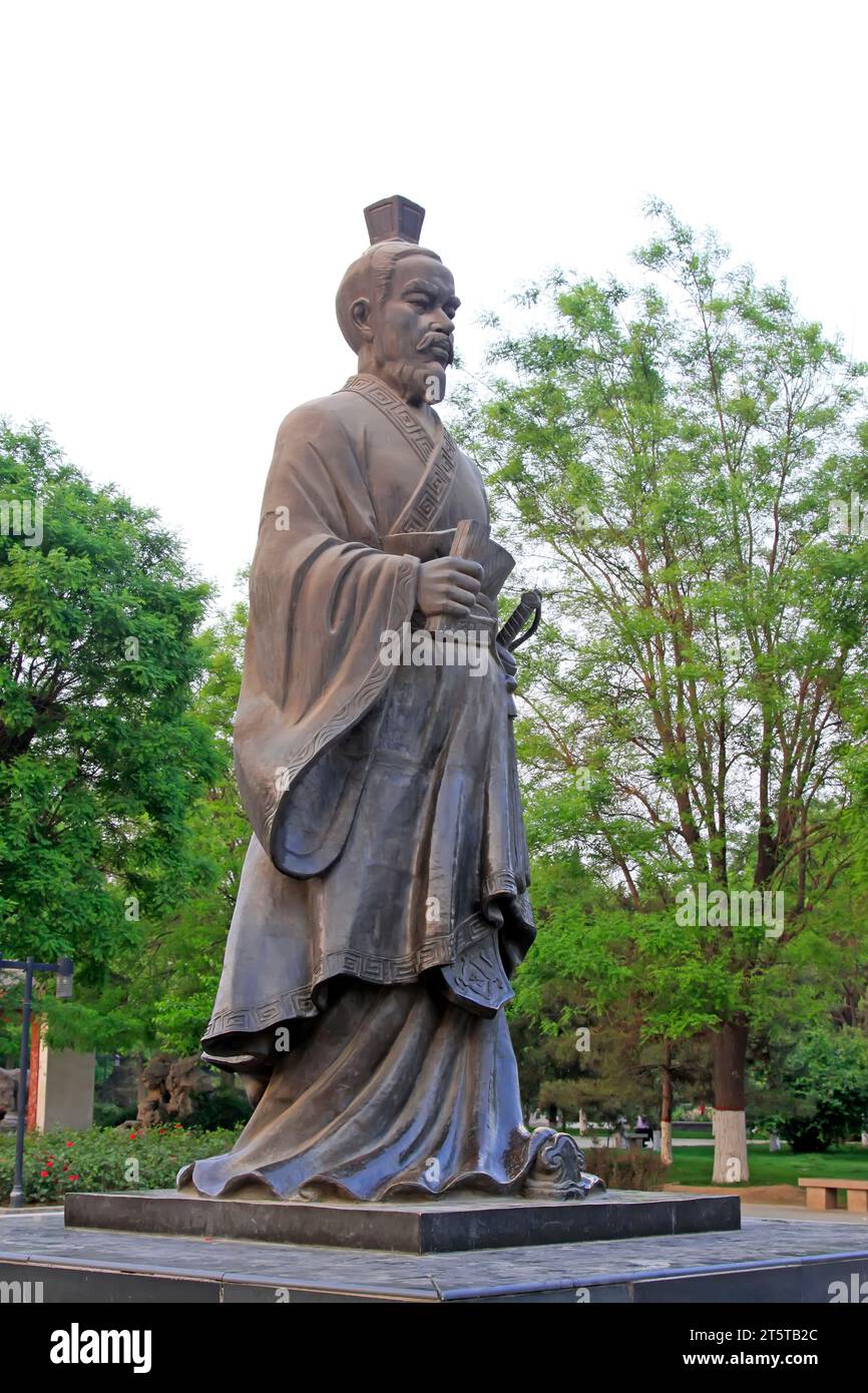 ancient Chinese characters statue in the park, closeup of photo Stock ...