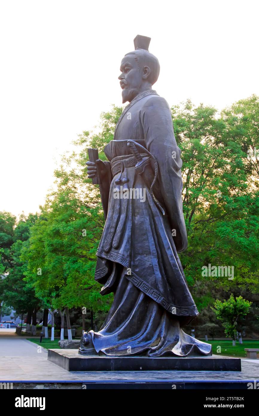 ancient Chinese characters statue in the park, closeup of photo Stock ...