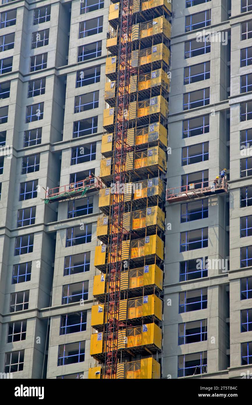 Unfinished buildings, closeup of photo Stock Photo - Alamy