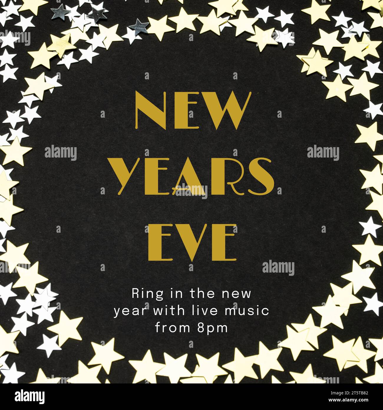 Illustration of new years eve, ring in the new year with live music ...