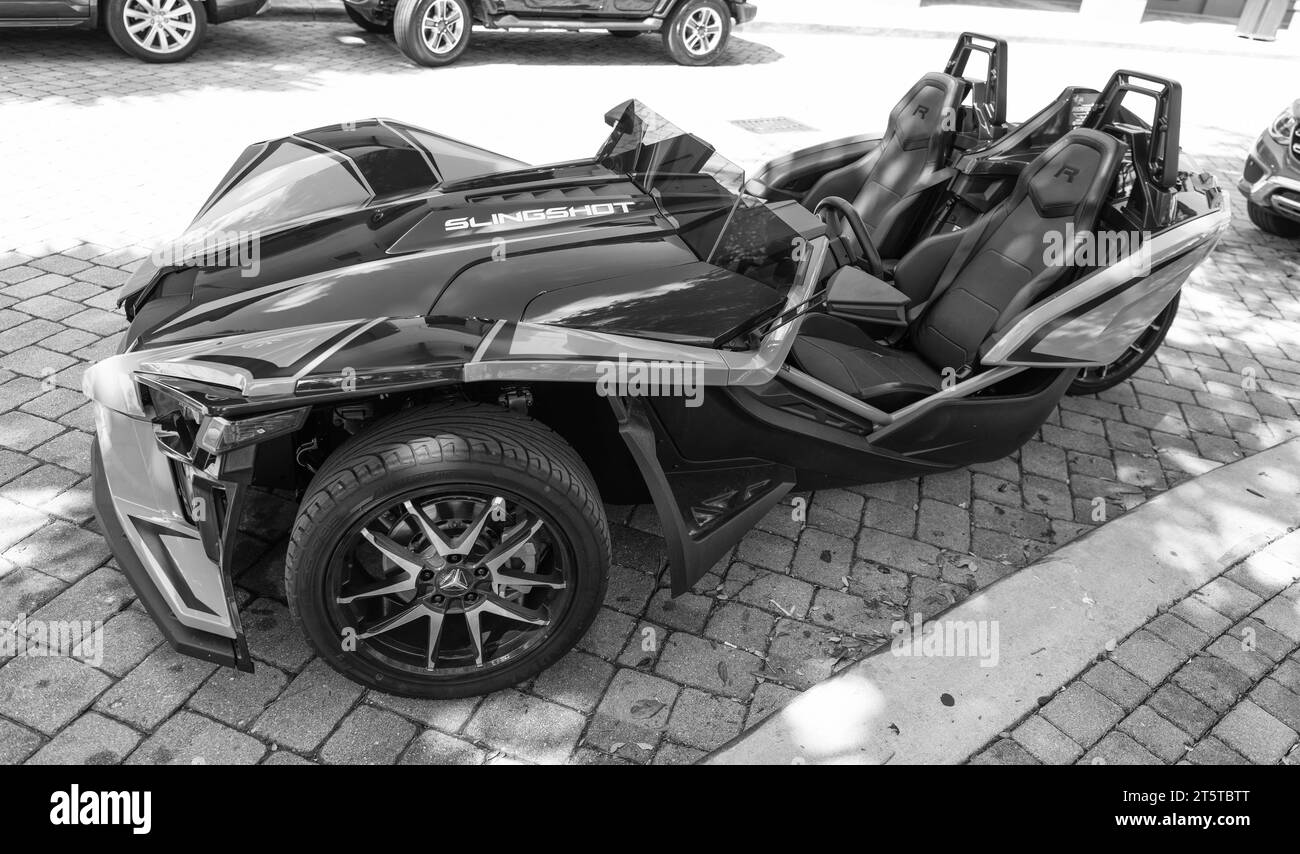 Miami Beach, Florida USA - April 15, 2021: blue orange polaris ...