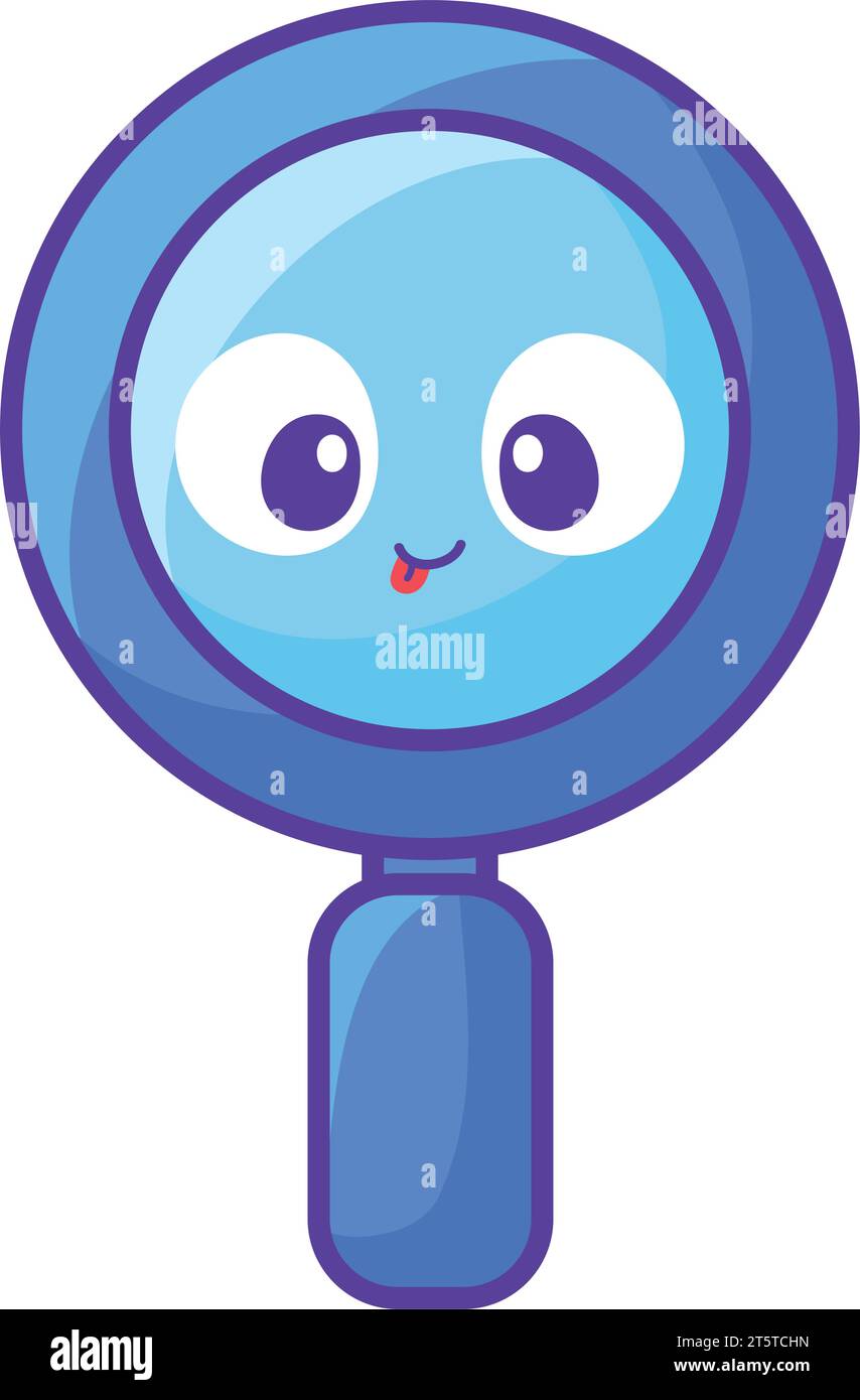kawaii school supply magnifier Stock Vector Image & Art - Alamy
