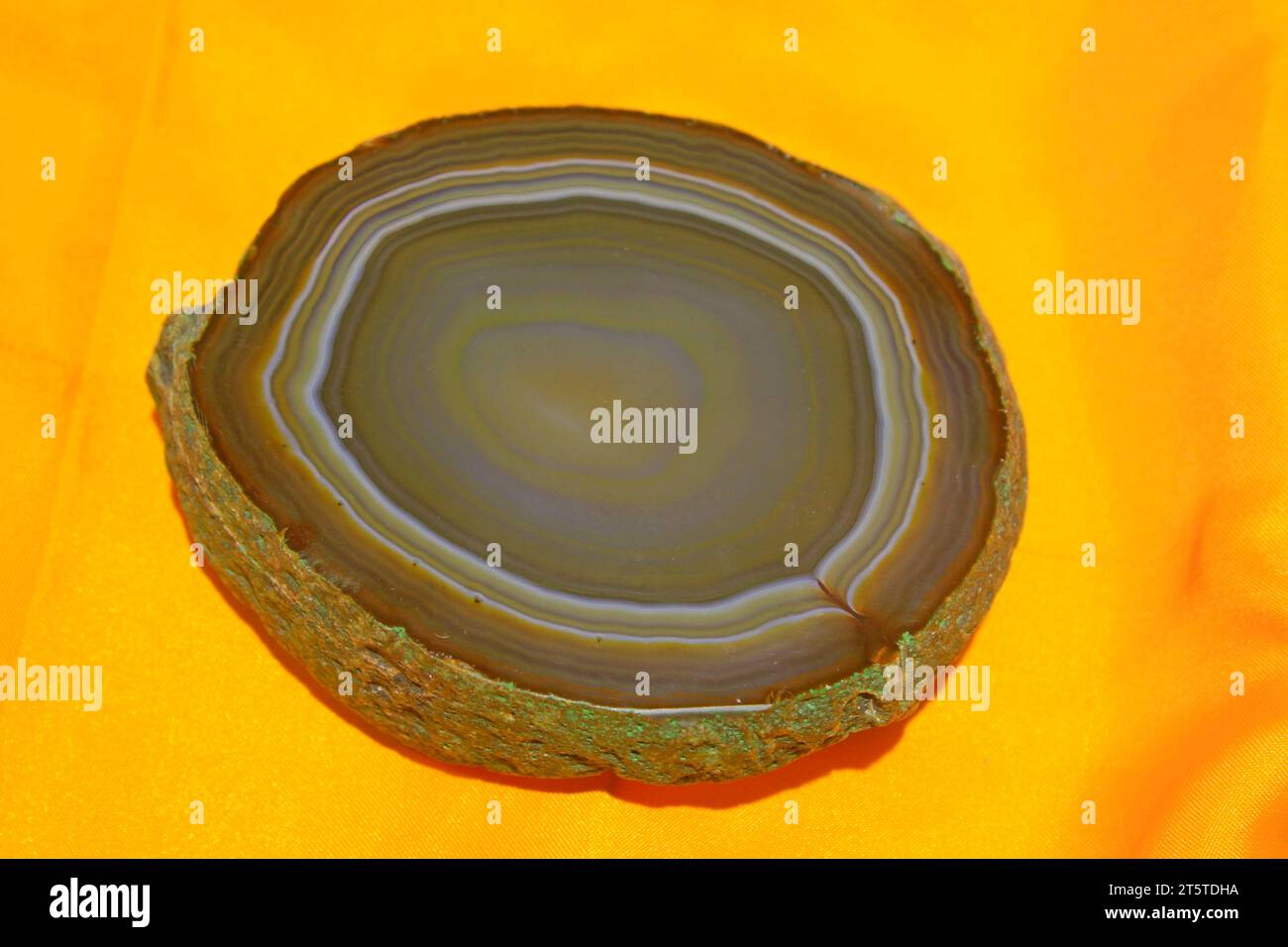 Agate stone cross section, closeup of photo Stock Photo - Alamy