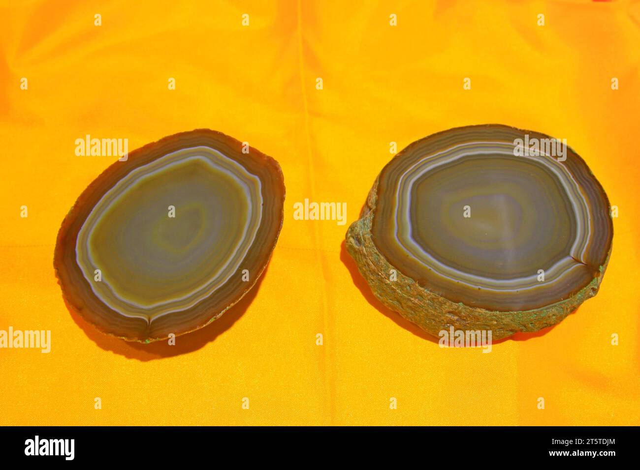 Agate stone cross section, closeup of photo Stock Photo - Alamy