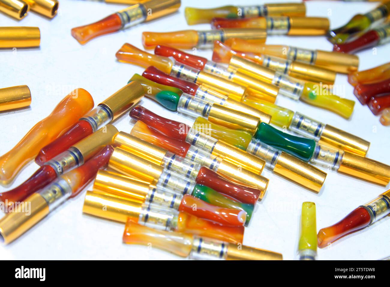 Cigarette filter tip, closeup of photo Stock Photo - Alamy