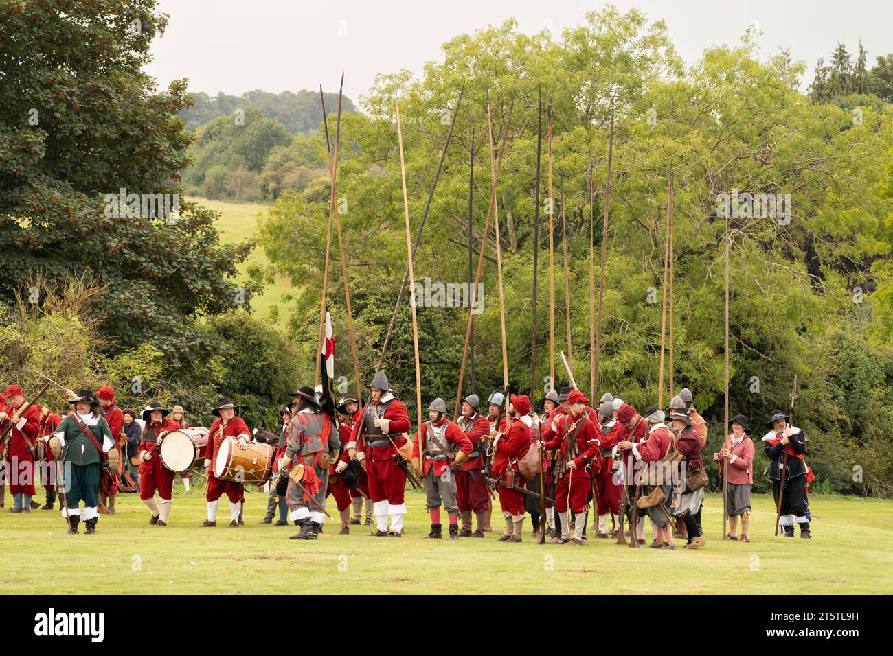 Civil war troops lining up for battle, reenactment of the Siege of ...