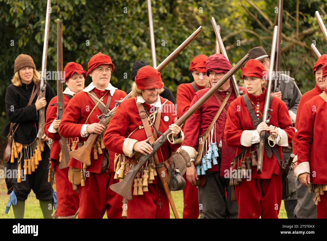 Musketeers with the 'twelve apostles' pre-prepared cartridges in a ...