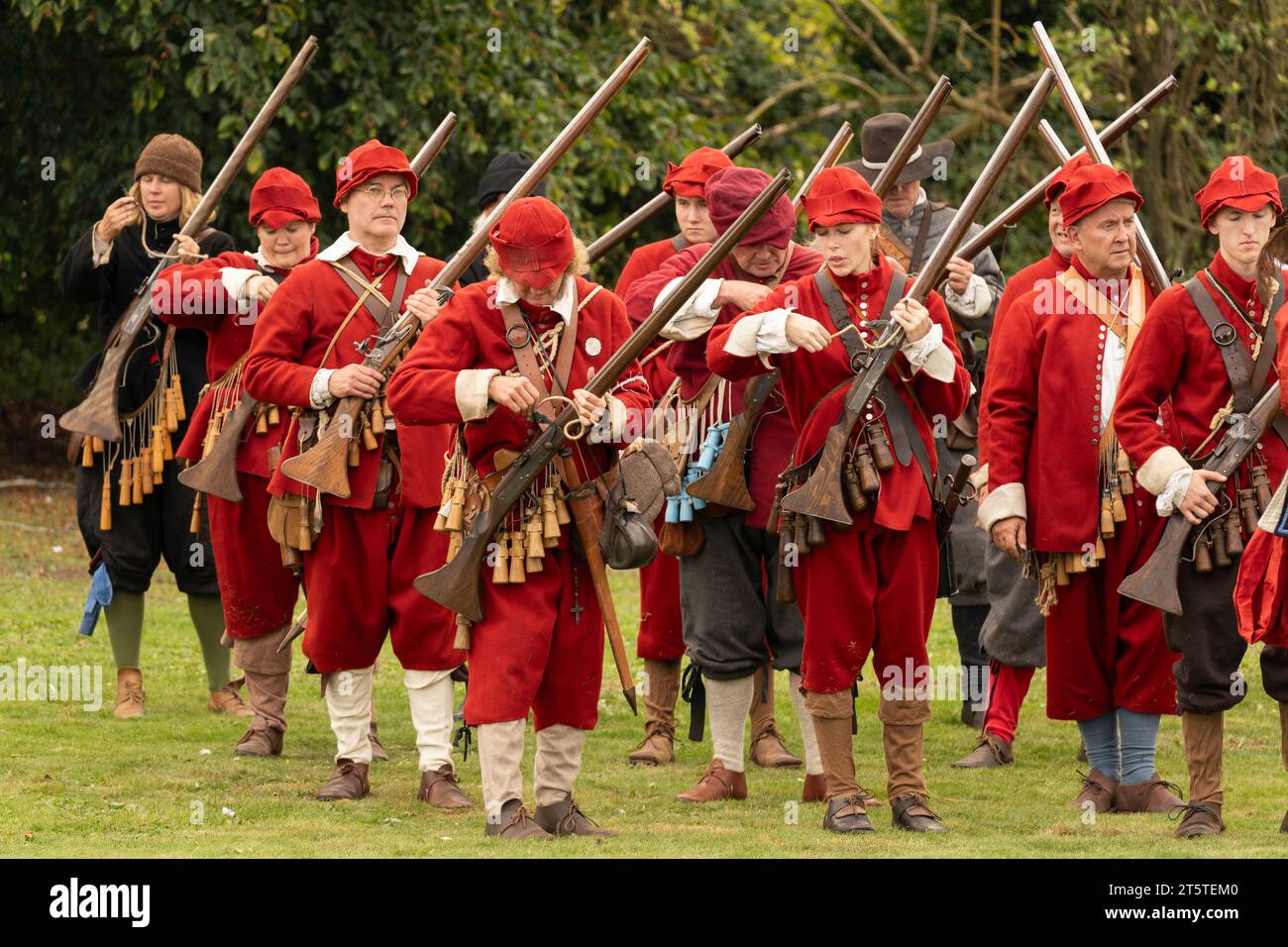 Musketeers with the 'twelve apostles' pre-prepared cartridges in a ...