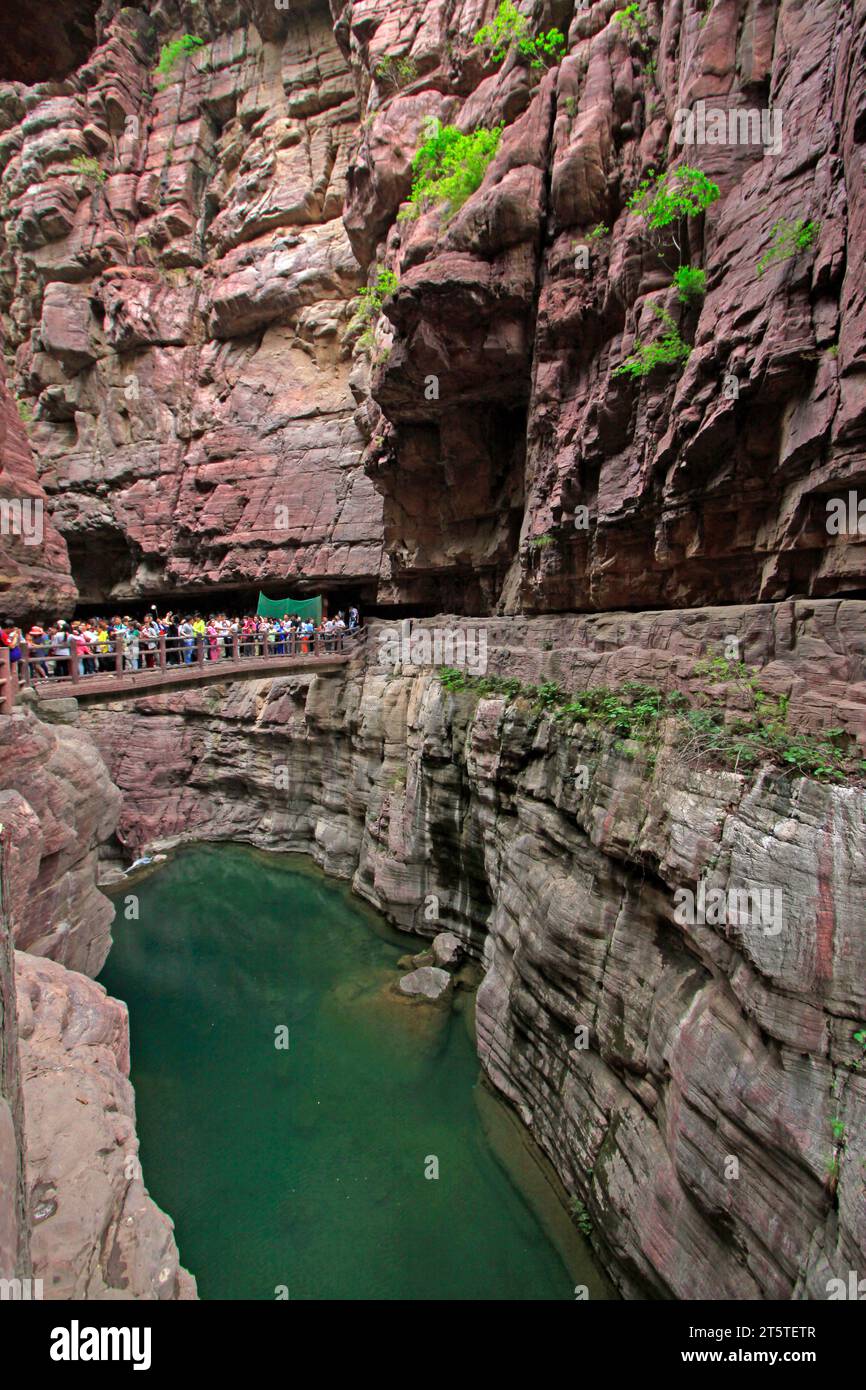 yuntai mountain scenic spot natural scenery, jiaozuo city, henan ...