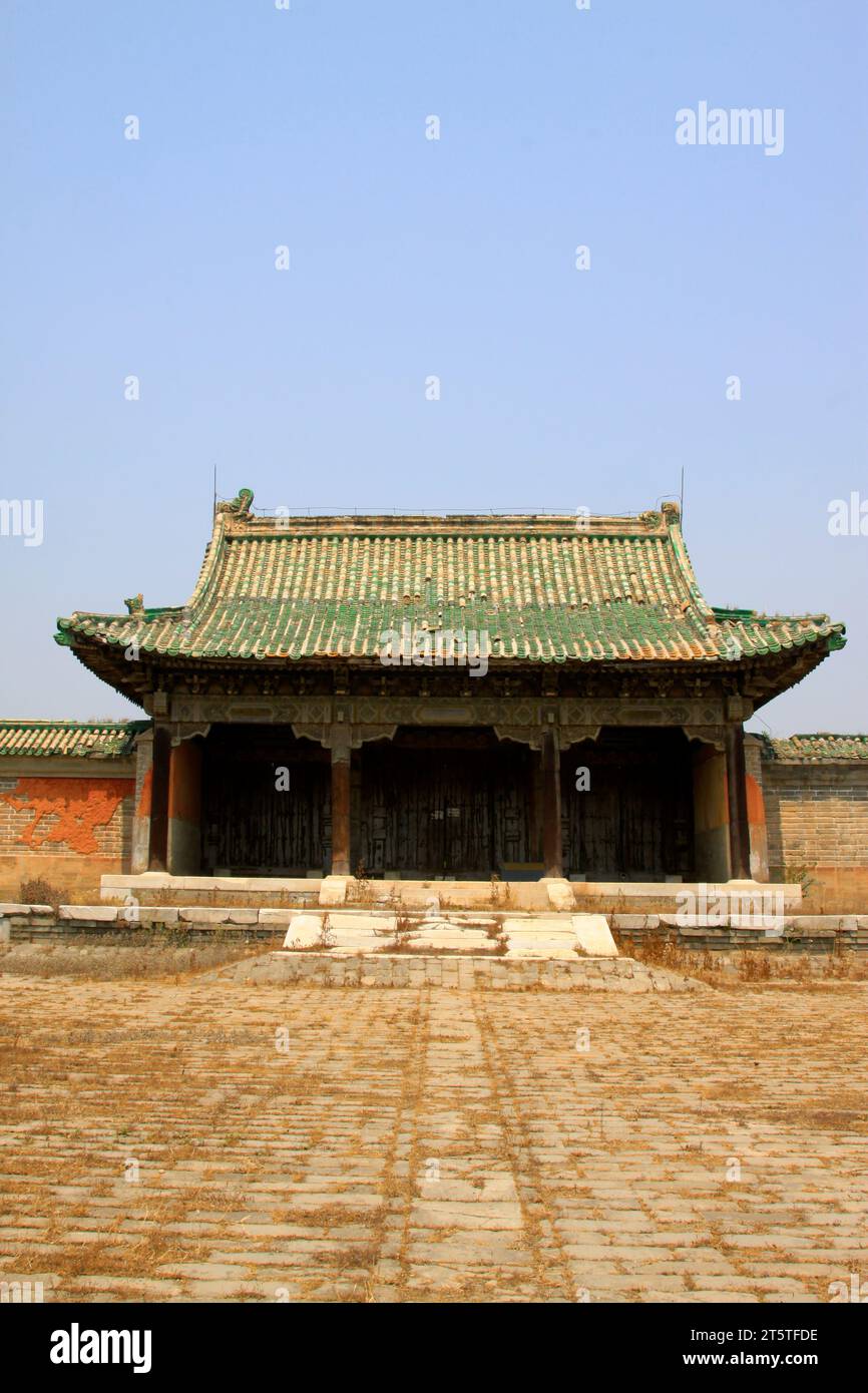 traditional Chinese architectural style walls and gates in Eastern ...