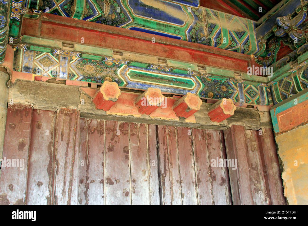 ancient Chinese traditional architectural style wooden structure ...