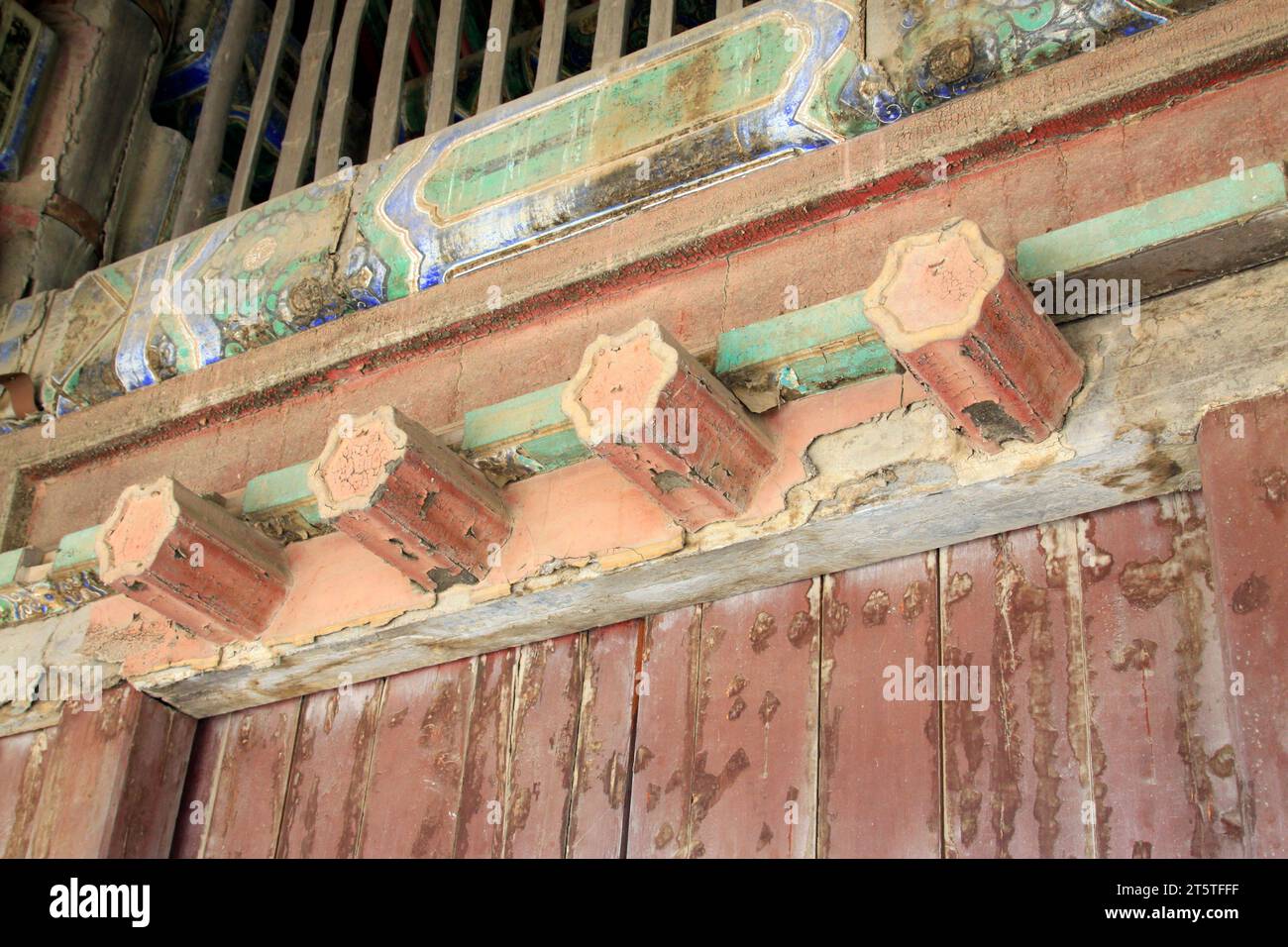 ancient Chinese traditional architectural style wooden structure ...