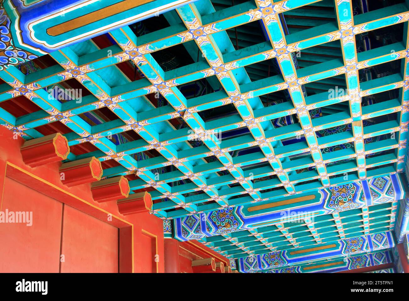 paint the ceiling in a temples, closeup of photo Stock Photo - Alamy