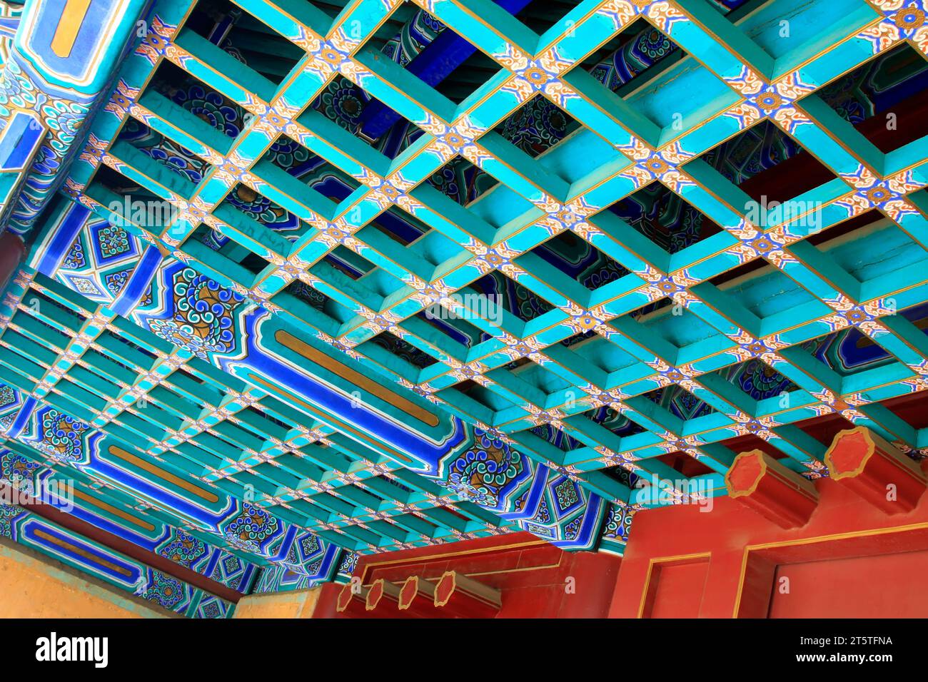 paint the ceiling in a temples, closeup of photo Stock Photo - Alamy