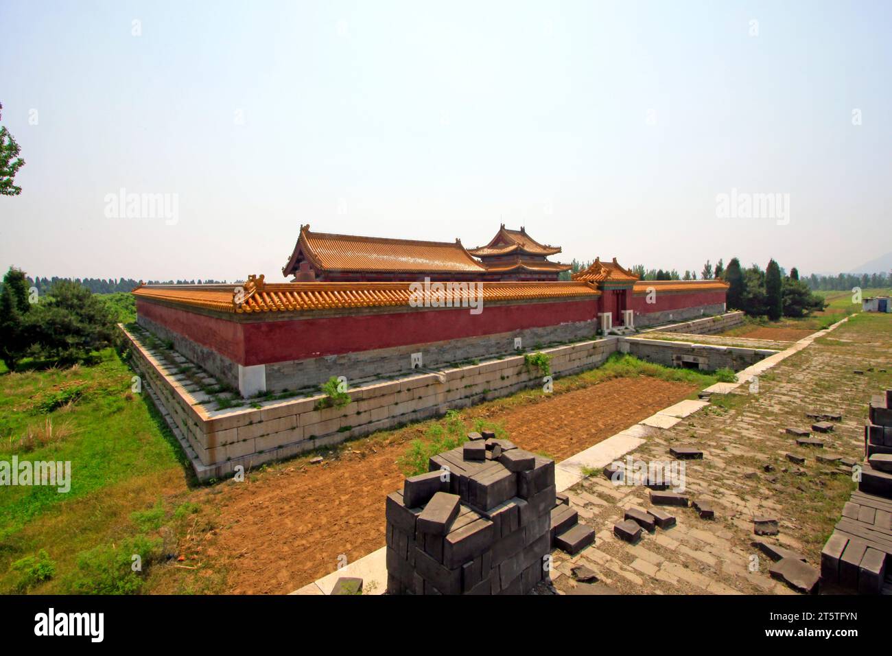 Chinese ancient architectural landscape and idle blue bricks in Eastern ...