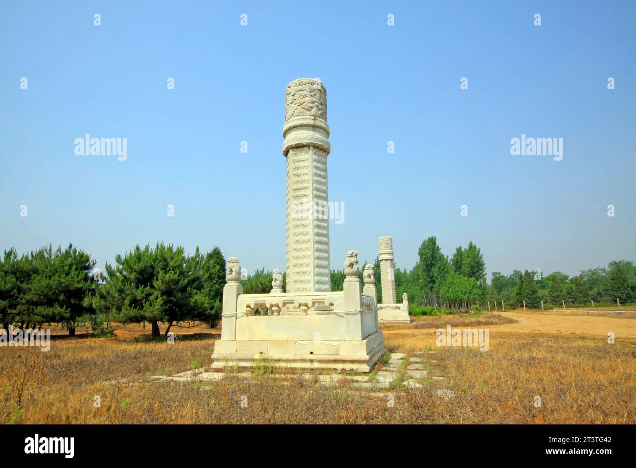 Chinese ancient stone tablet in Eastern Royal Tombs of the Qing Dynasty ...