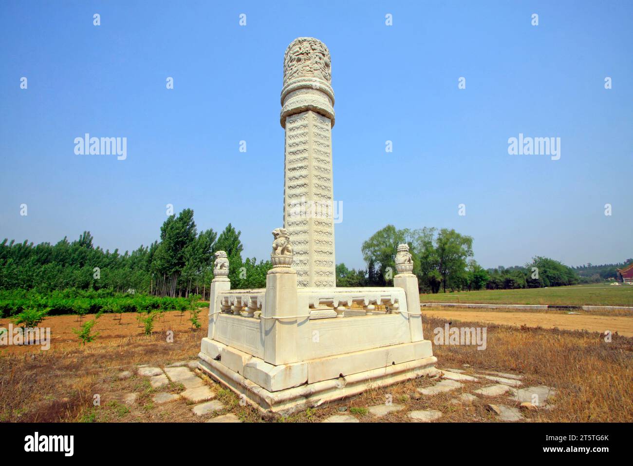 Chinese ancient stone tablet in Eastern Royal Tombs of the Qing Dynasty ...