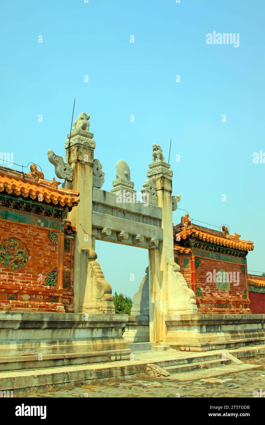 stone carving sculpture, Chinese ancient architectural landscape in ...