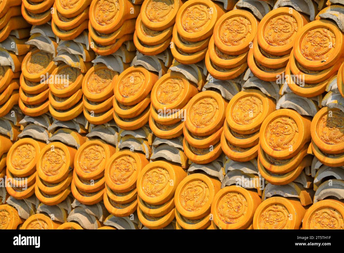 Yellow glazed tile Stock Photo - Alamy