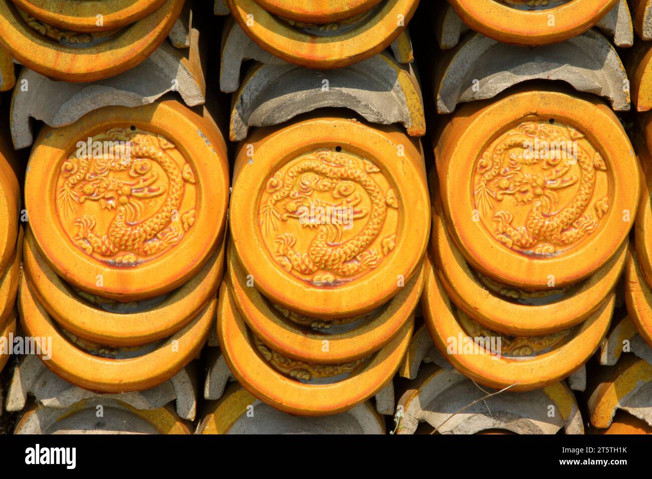 Yellow glazed tile Stock Photo - Alamy